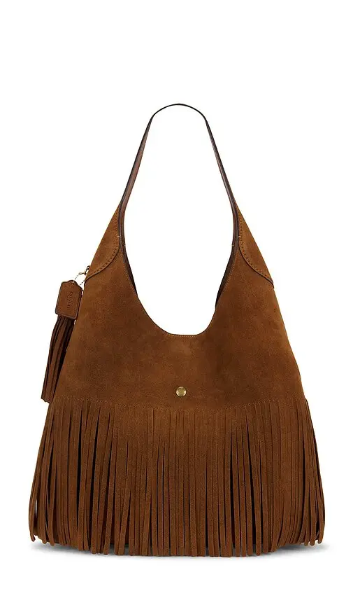 Coach Fringe Brooklyn 39 Shoulder Bag - Warm Brown | Editorialist